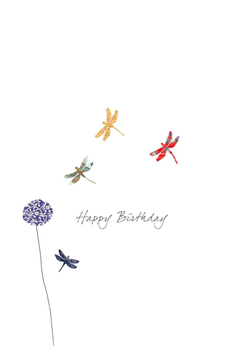 Dragonflies Birthday Greeting Card - Holy Mackerel