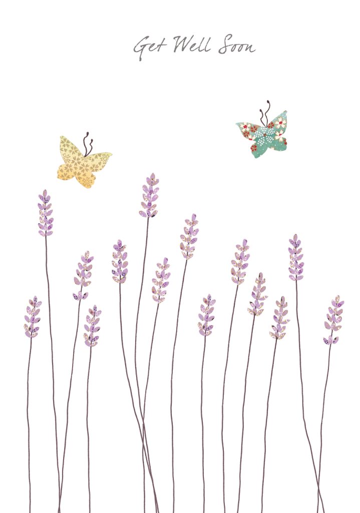 Lavender Get Well Soon Greeting Card - Holy Mackerel