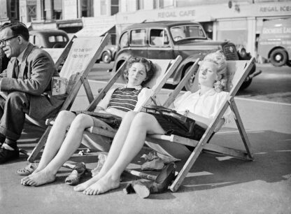 Brighton deckchairs blank card - Holy Mackerel